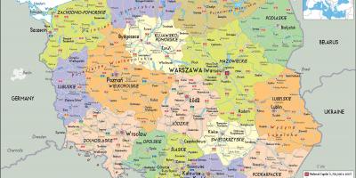 Lenkijos žemėlapis: geografinis žemėlapis, kelių žemėlapis ir turizmo ...